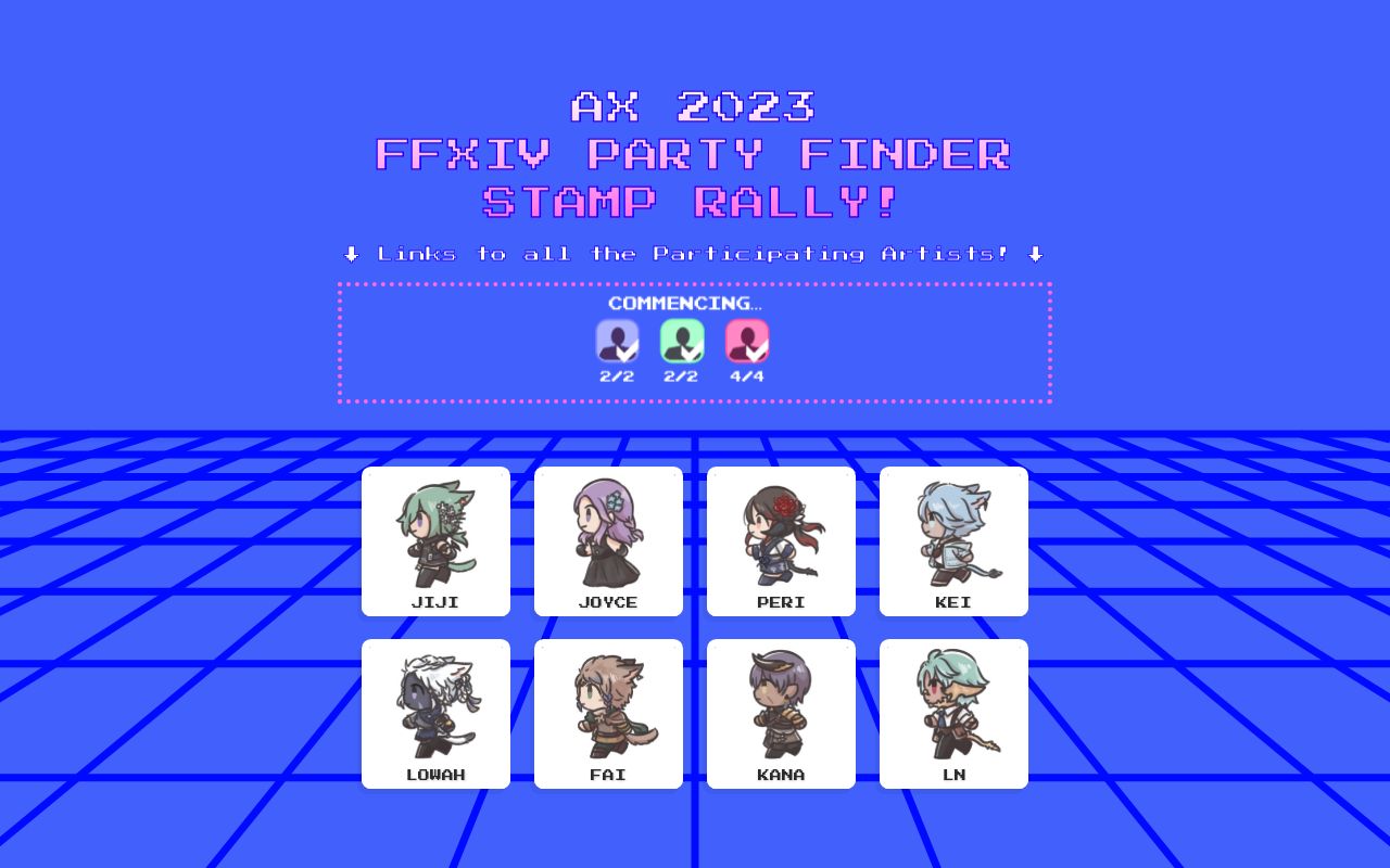 AX 2023 FFXIV PARTY FINDER STAMP RALLY
